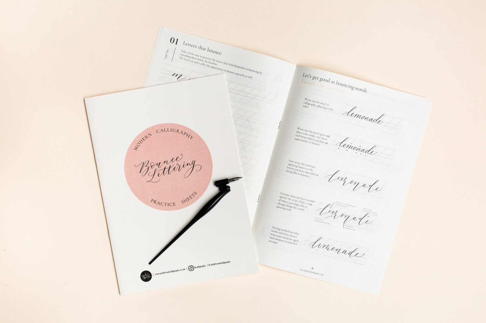 Bounce Lettering Downloadable Workbook - Judy Broad Calligraphy